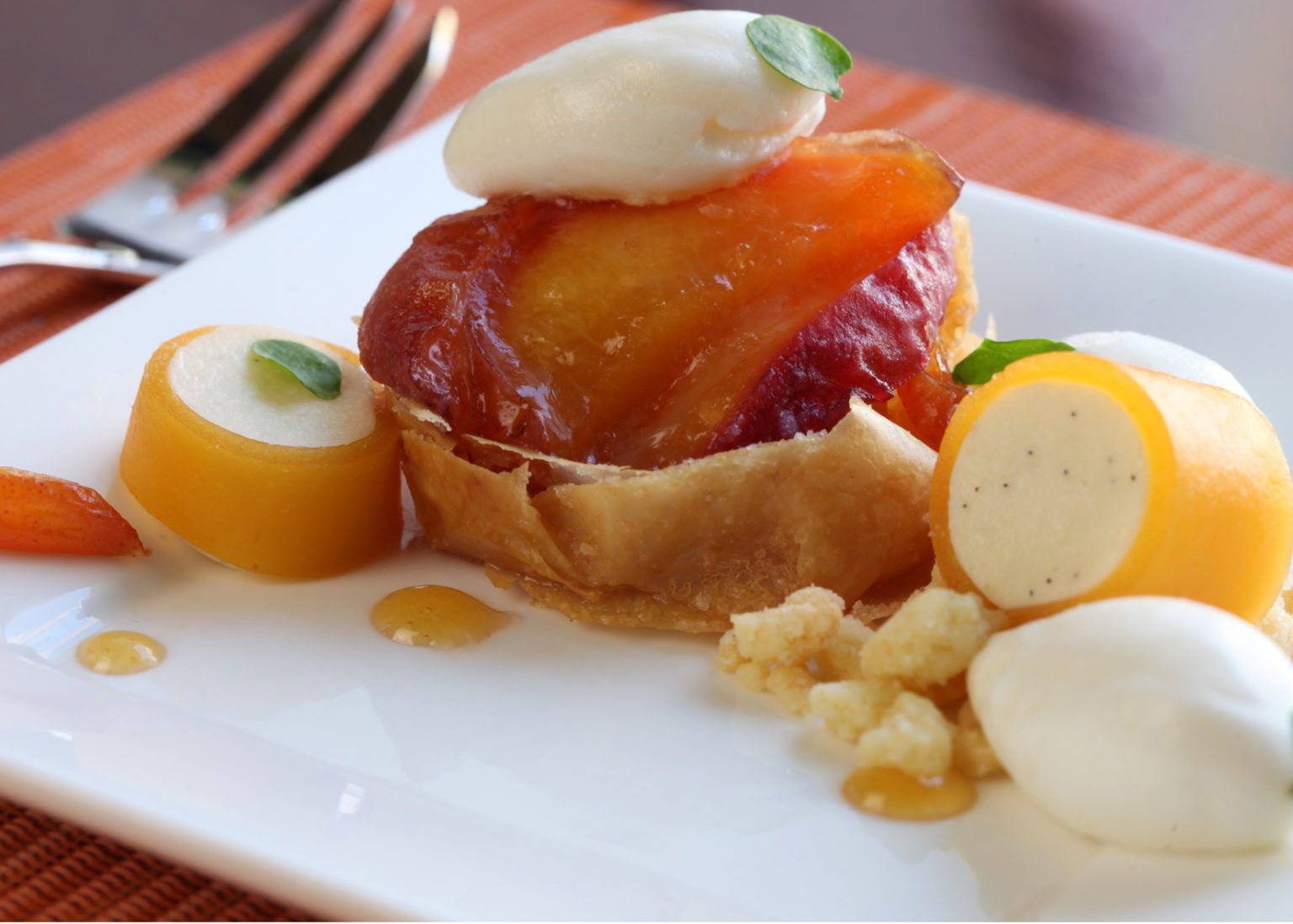 Mini Peach Tart Recipe | Fruit Tartlets with Mascarpone Panna Cotta